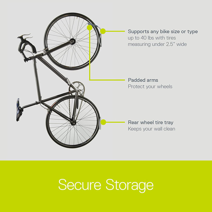 Delta Design Leonardo Da Vinci Wall Mounted Bike Rack and Tray ...