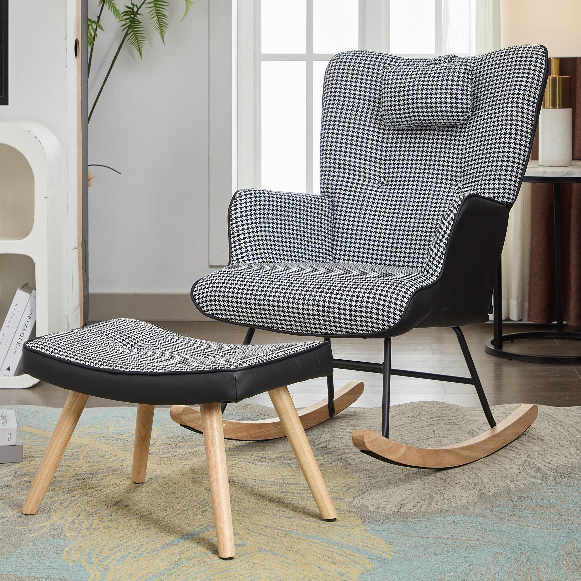 Fjørde & Co Rocking Chair And Footstool Set | Wayfair.co.uk