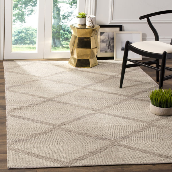 Millwood Pines Abberton Hand Woven Cotton Geometric Rug & Reviews | Wayfair