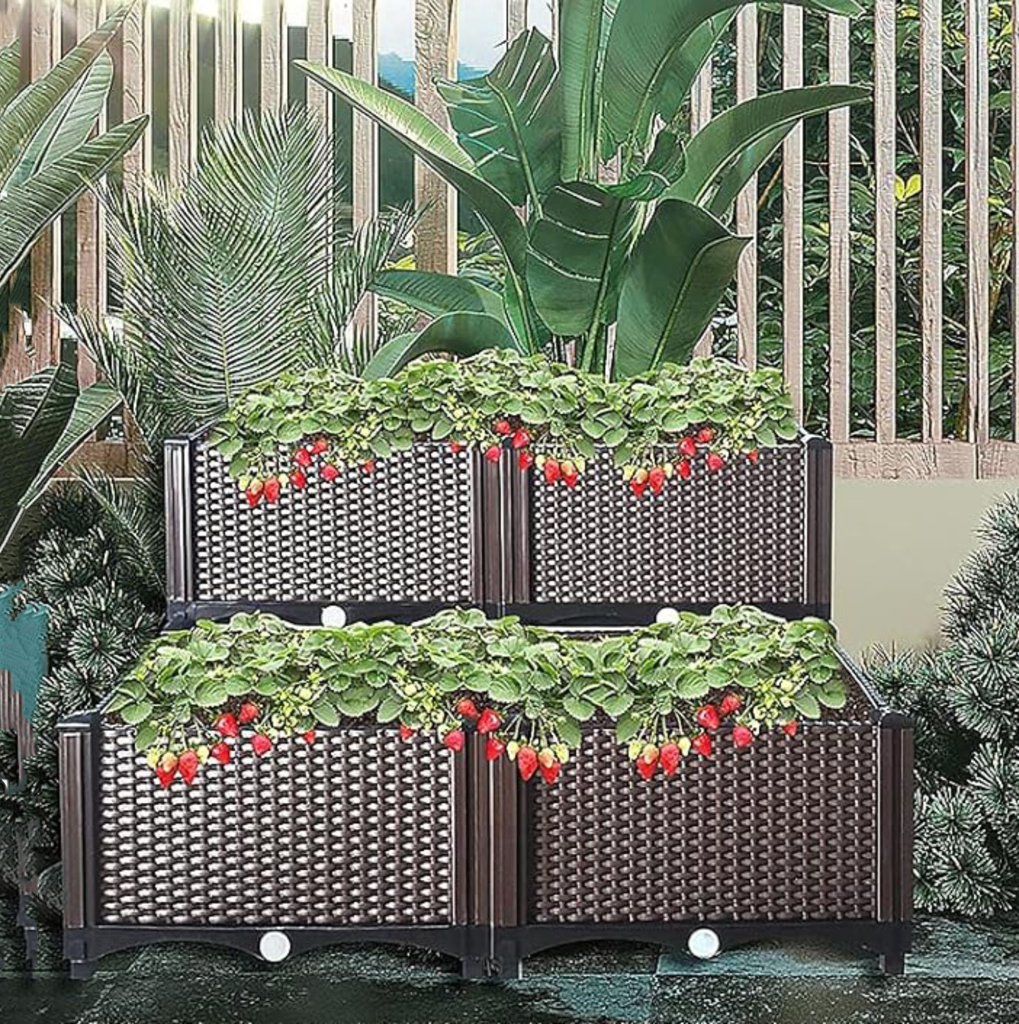 Dakota Fields Raised Garden Bed Kit, Elevated Planter Boxes, Planting ...