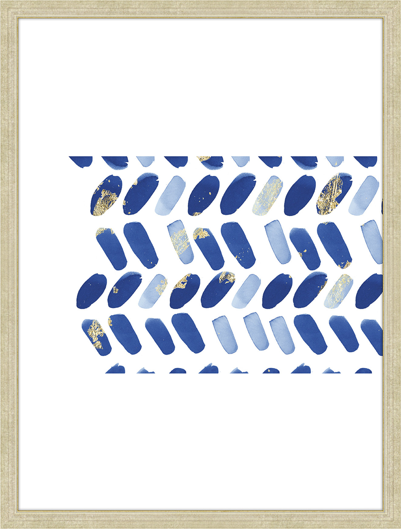 Studio NYC Design Ridge Chain Blue 1 - Picture Frame Painting Print on ...