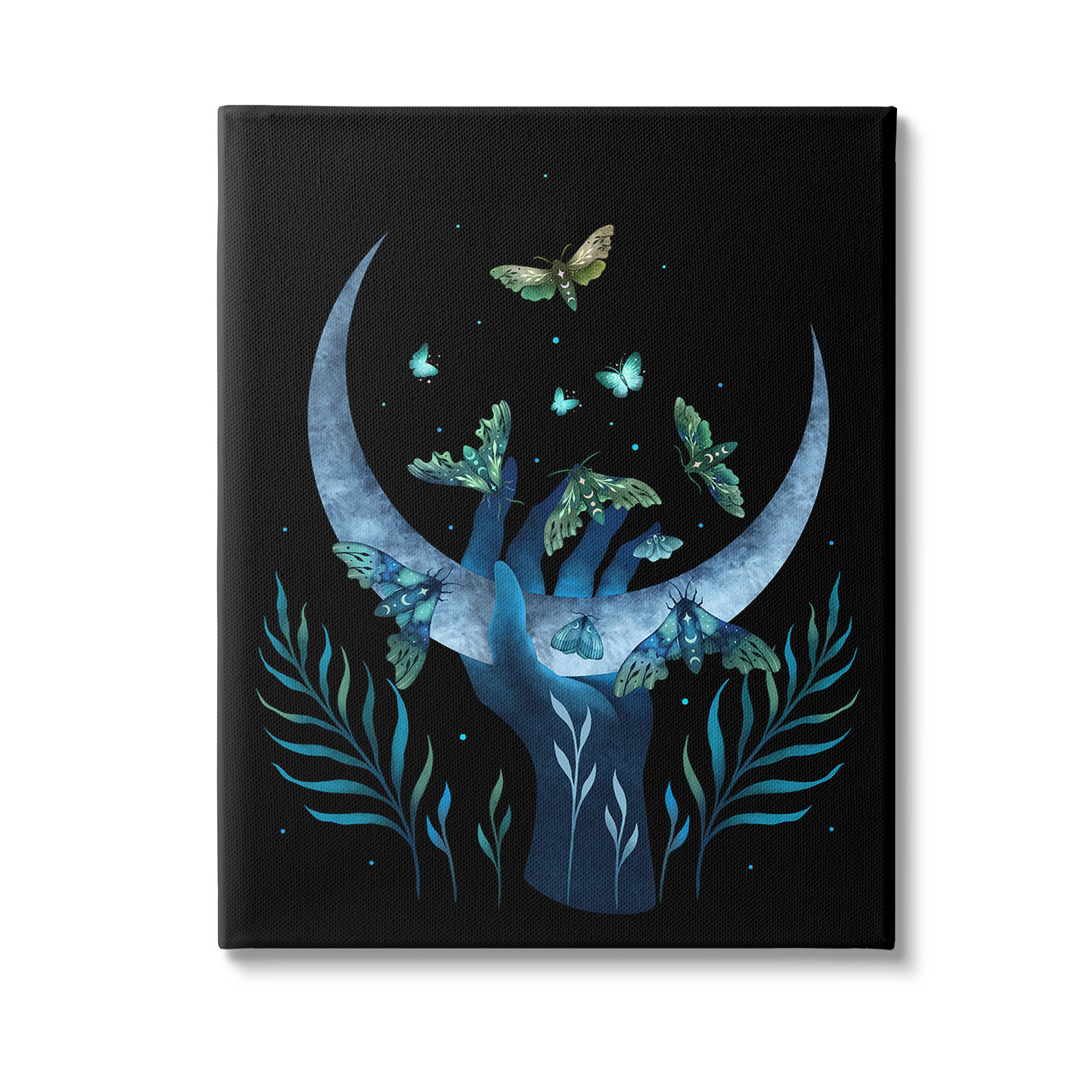 Trinx Holding Moon With Moths Canvas Wall Art Design By Episodic ...