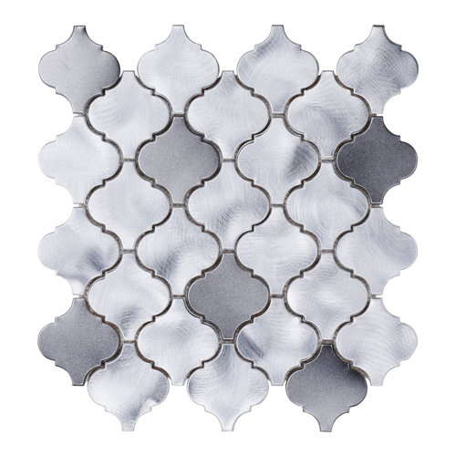 Modket Gray Metal Aluminum Arabesque Mosaic Sheet Tile By Modket | Wayfair