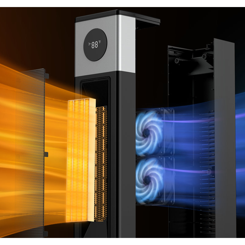 Espiron Optimum 1500w Ptc Ceramic Heater With 3d Flame Effect | Wayfair