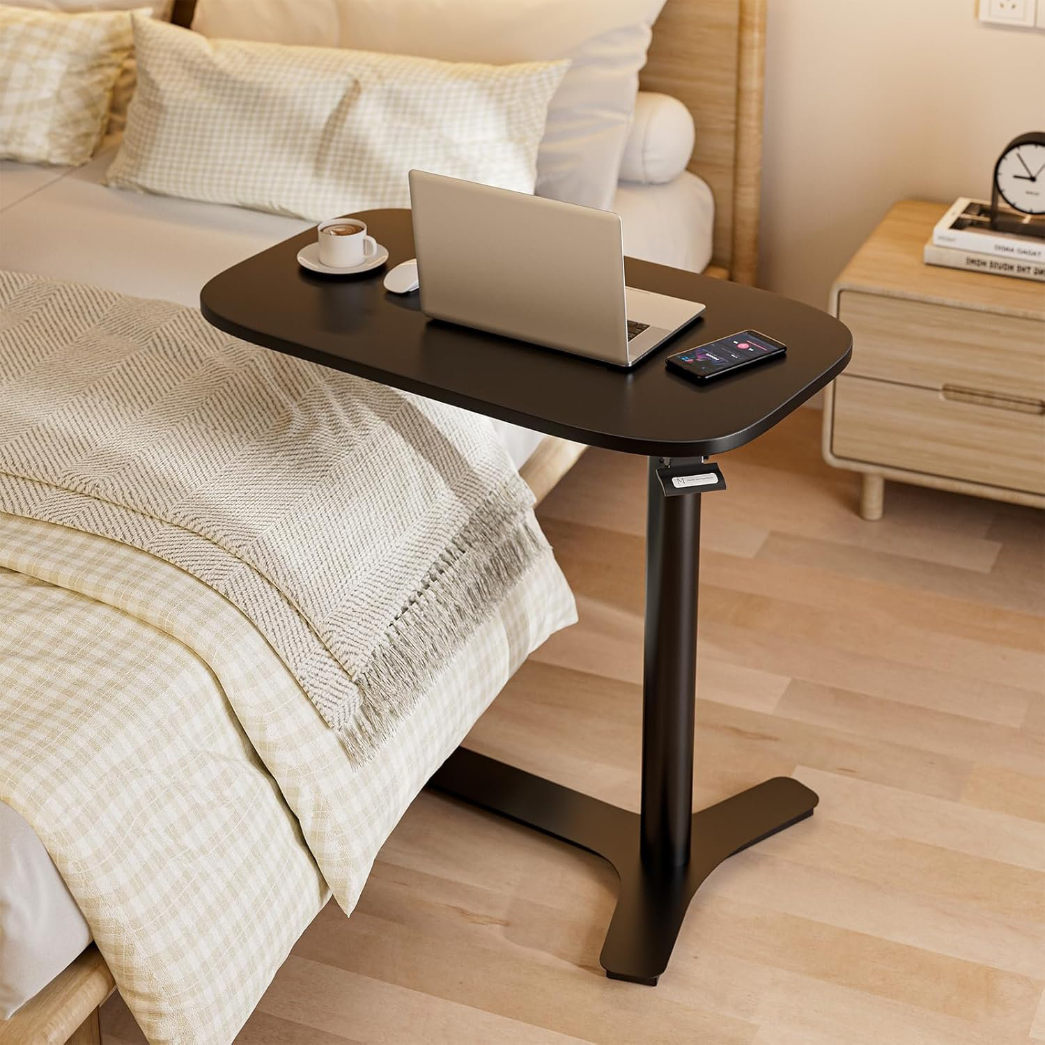 Inbox Zero 30" Large Overbed Table With Wheels Adjustable Height Ideal ...