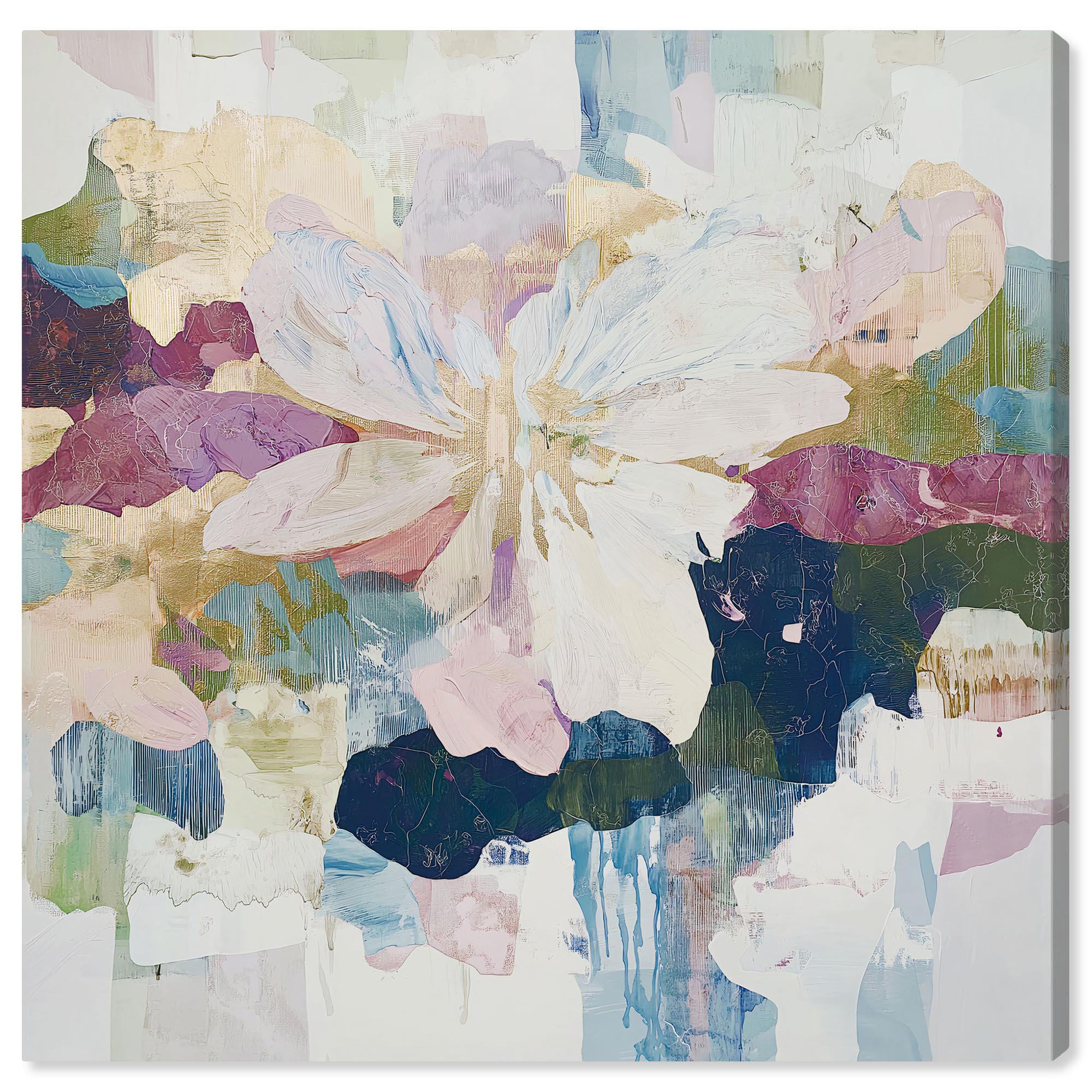 Art Remedy Soft Color Abstracts Canvas, 16" x 16", White Frame ...