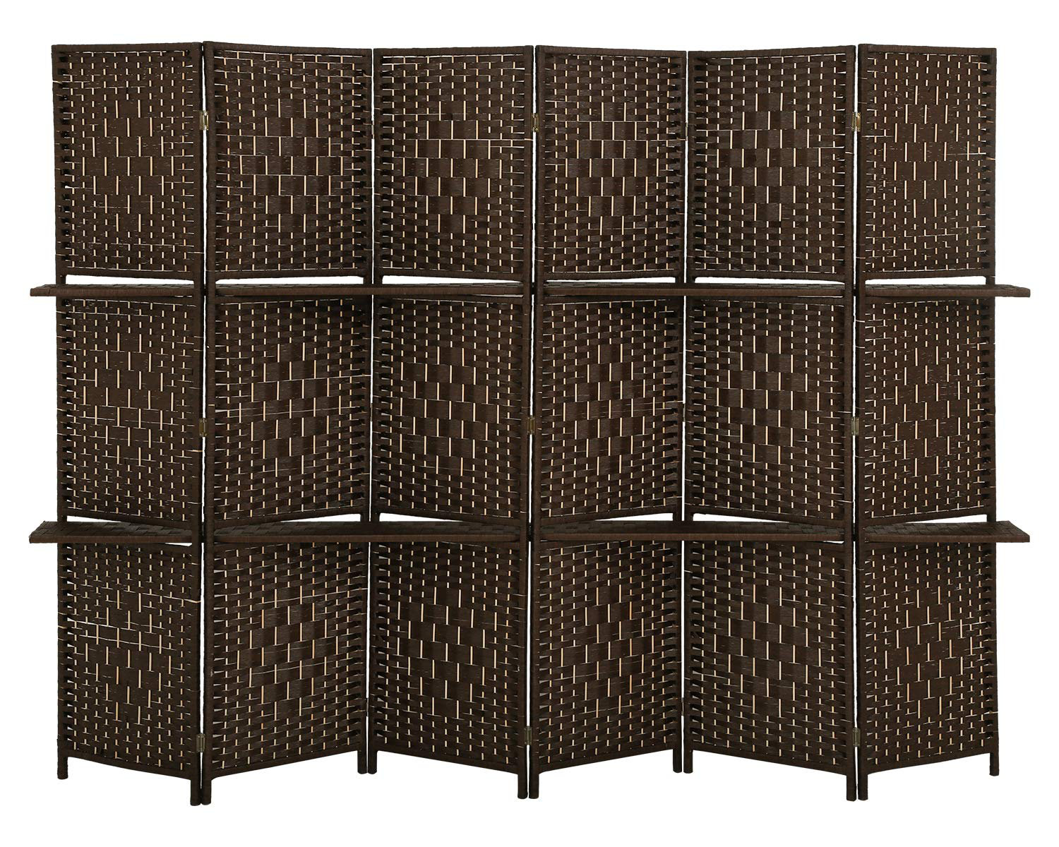 Bayou Breeze Room Divider 6 Panel Room Screen Divider Wooden Screen ...