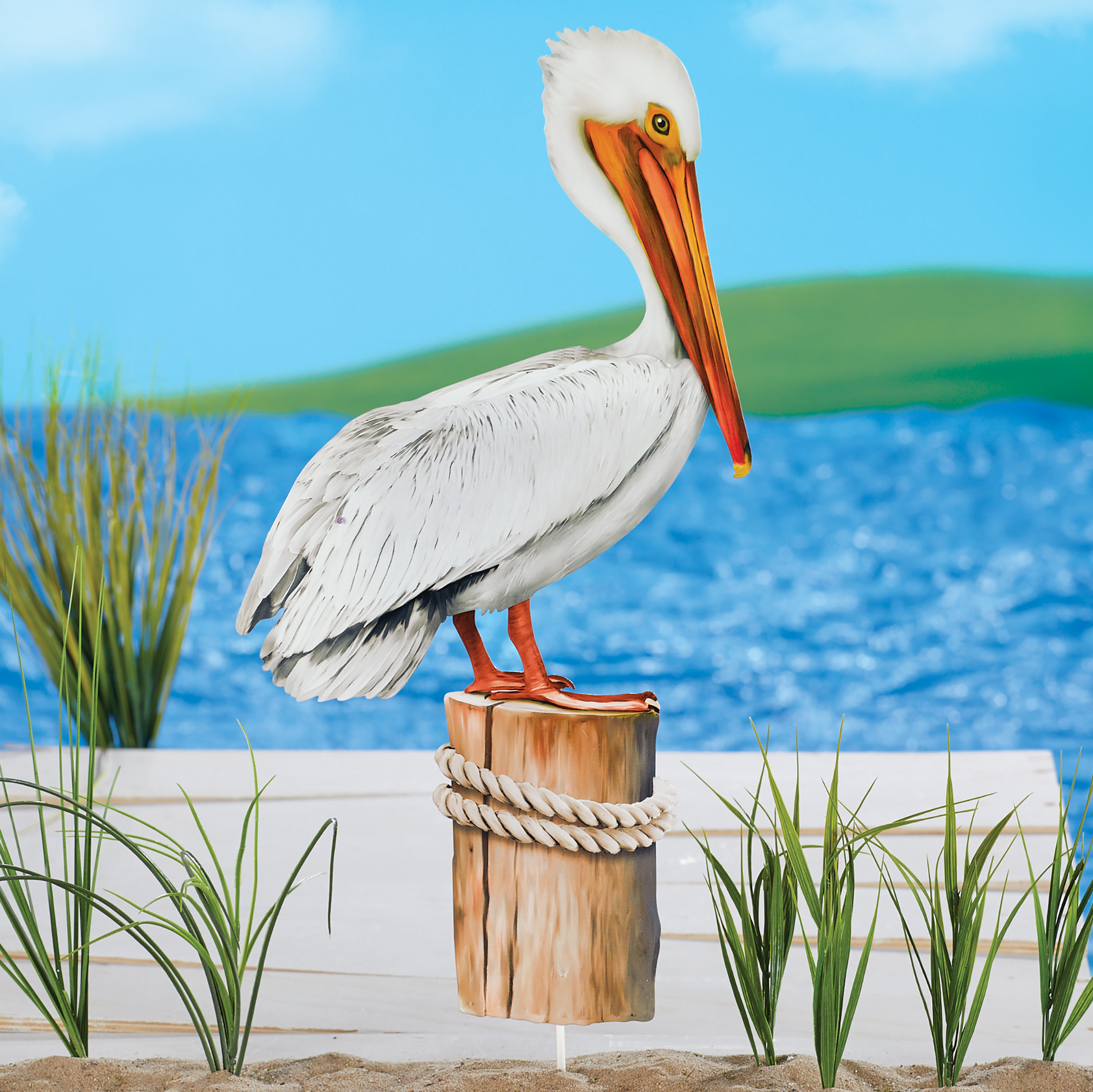Highland Dunes Realistic Pelican Outdoor Garden Stake | Wayfair