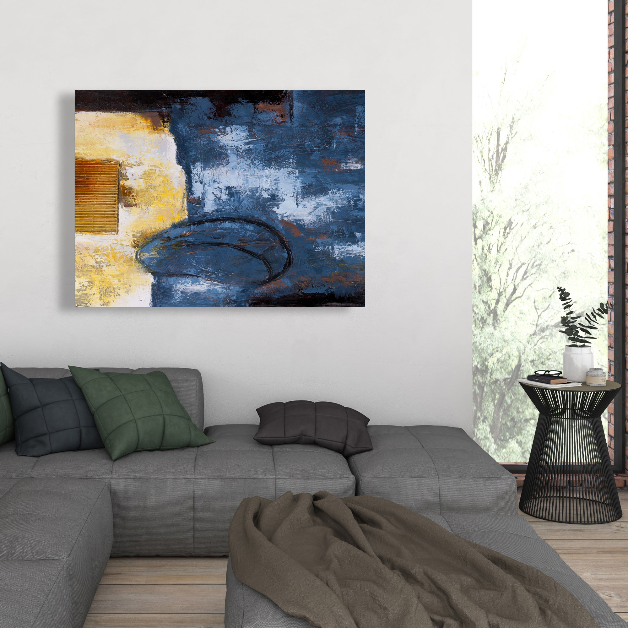 Lark Manor™ Abstract Art with Numbers - Livingroom Canvas Decor | Typo ...