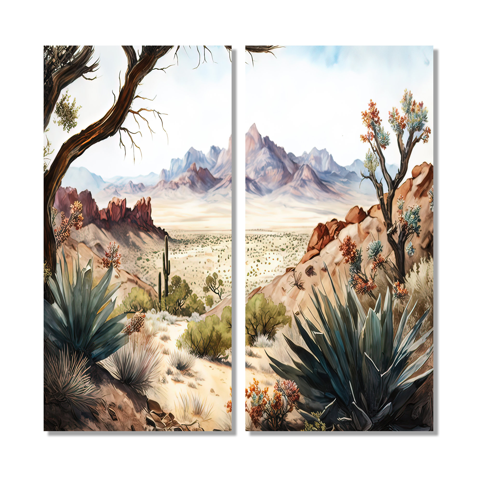 Red Barrel Studio® Arizona Desert Scenery III - Green Wall Decor 2 ...
