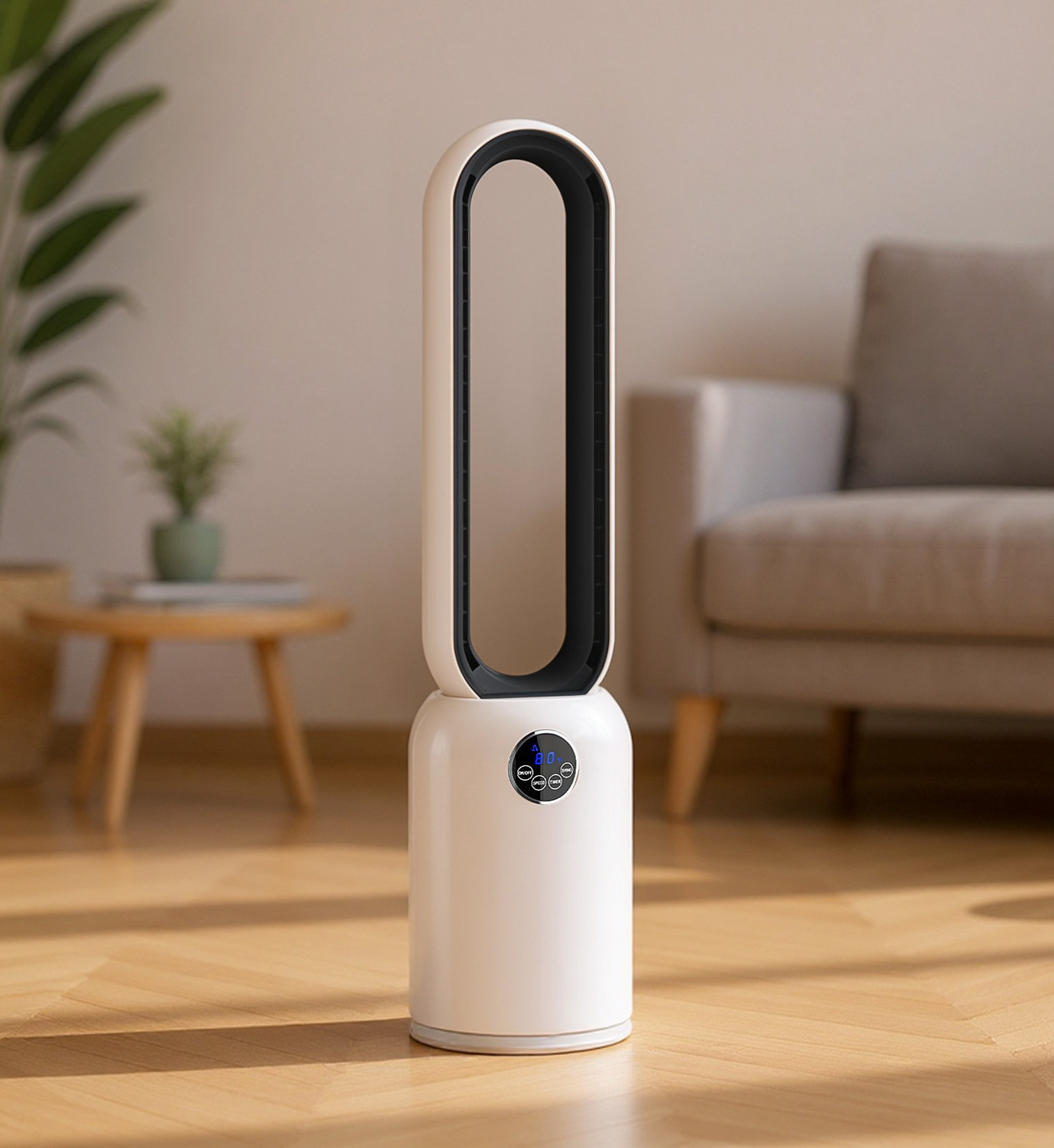 Advwin 35” Bladeless Tower Fan With Remote, 26Ft/S Air Circulator ...