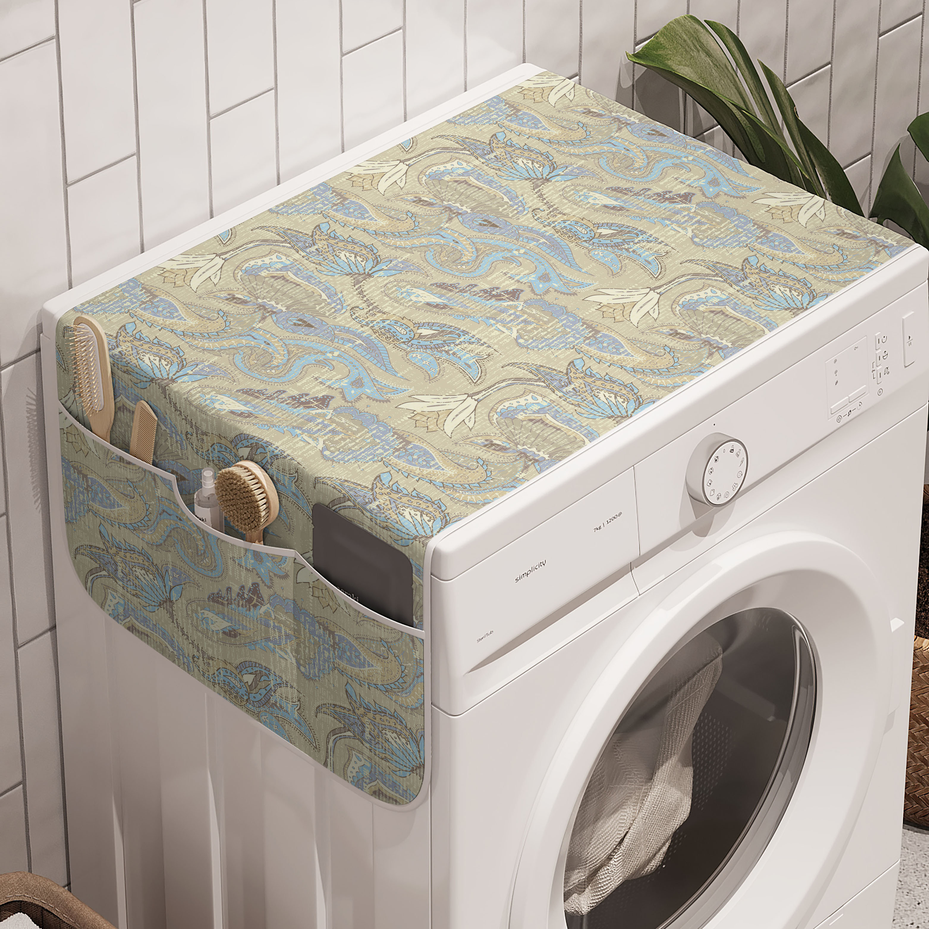 East Urban Home Floral Boho Washing Machine Organizer Pack of 2 47" x ...