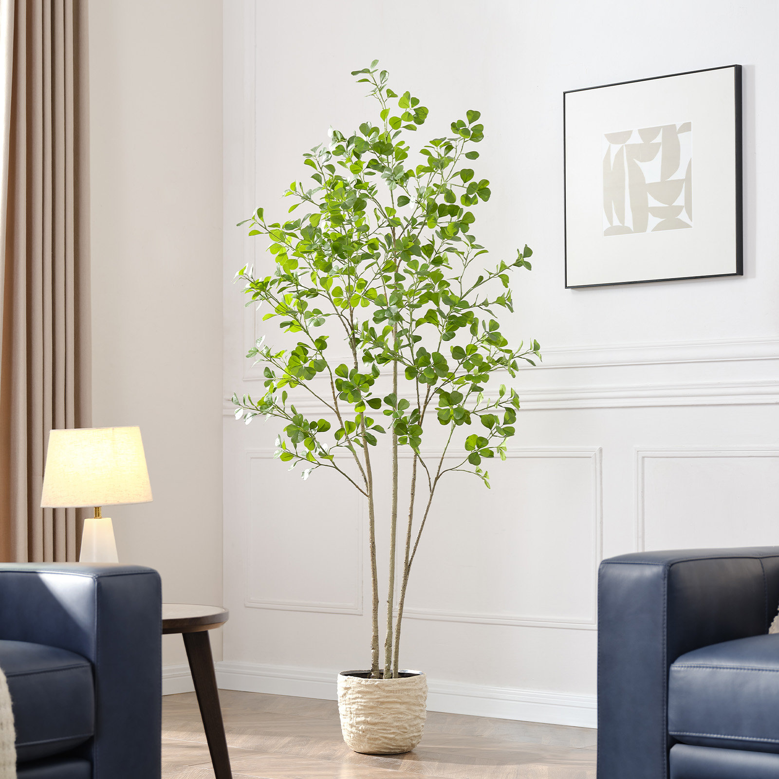 Primrue 6.2ft Ficus Artificial Trees with 3 Natural Curved Trunks | Wayfair