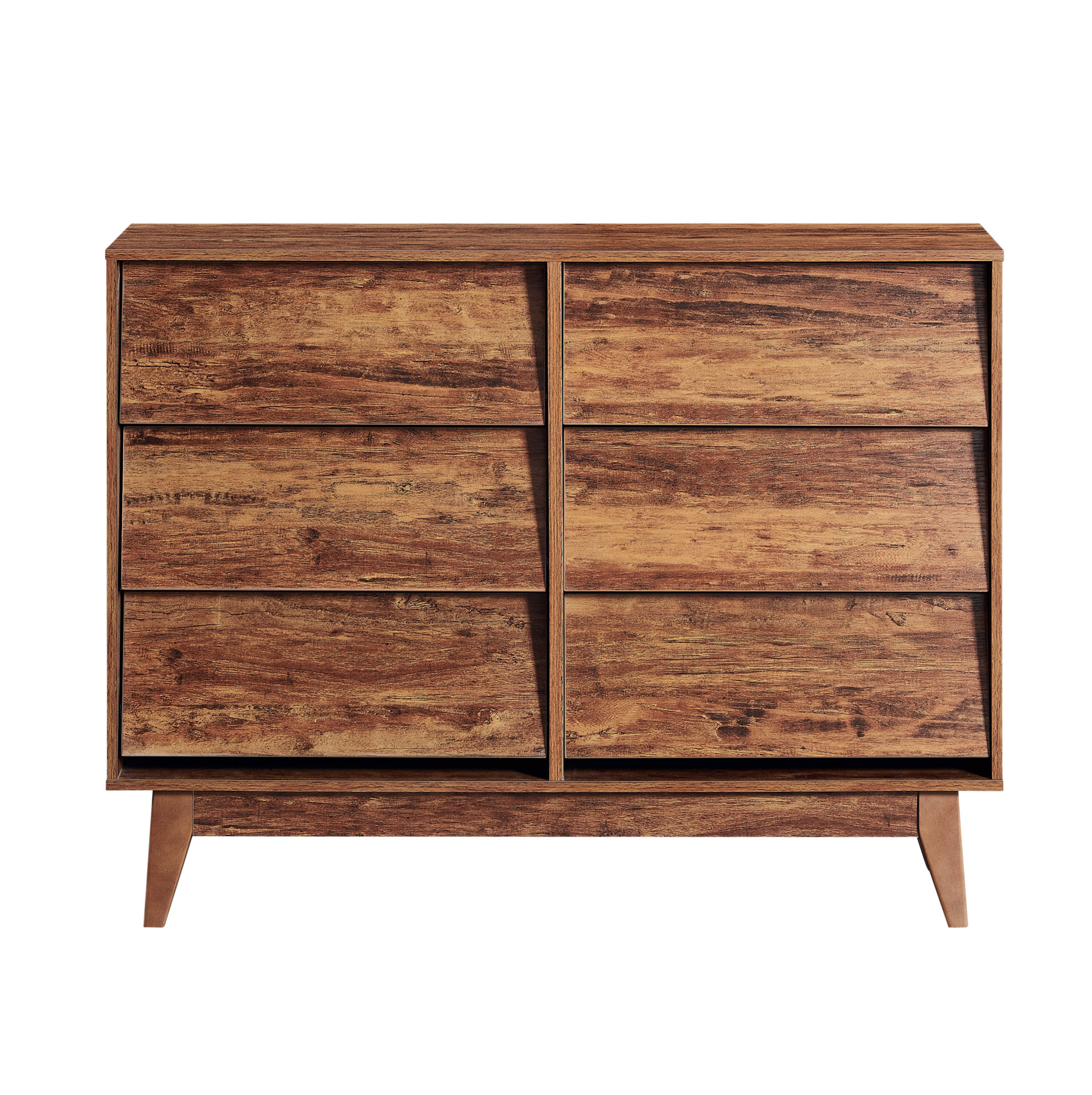Winston Porter 6 Drawer Double Dresser Features Vintage-style and Bevel ...