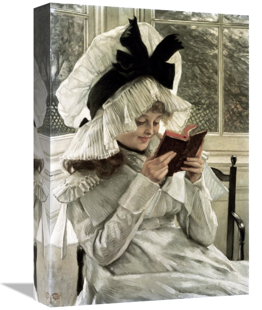 East Urban Home Reading a Book - Wrapped Canvas Print | Wayfair