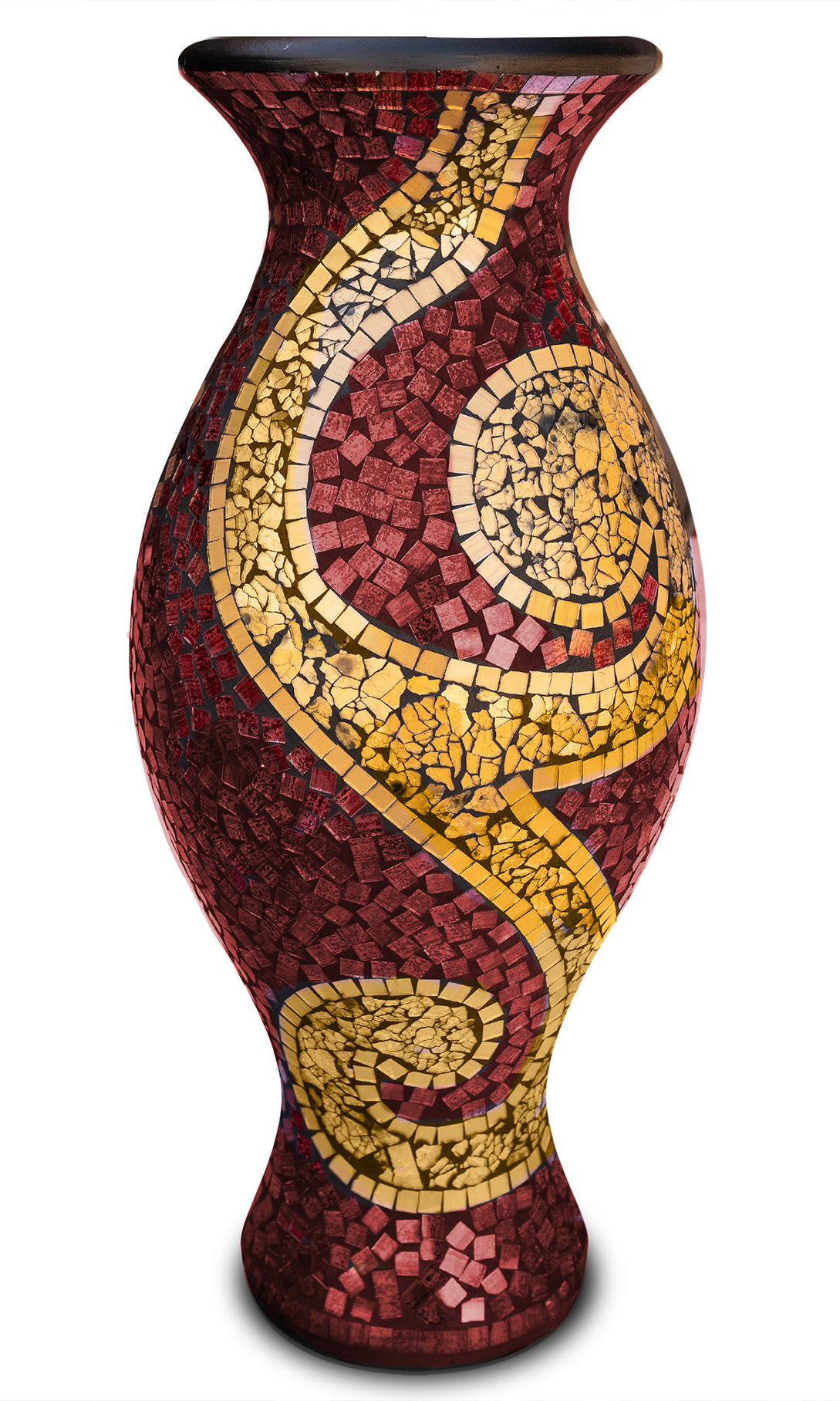 Bloomsbury Market Lorne Floor Vase, 24 Inch Mosaic Vase – Tall Cylinder ...