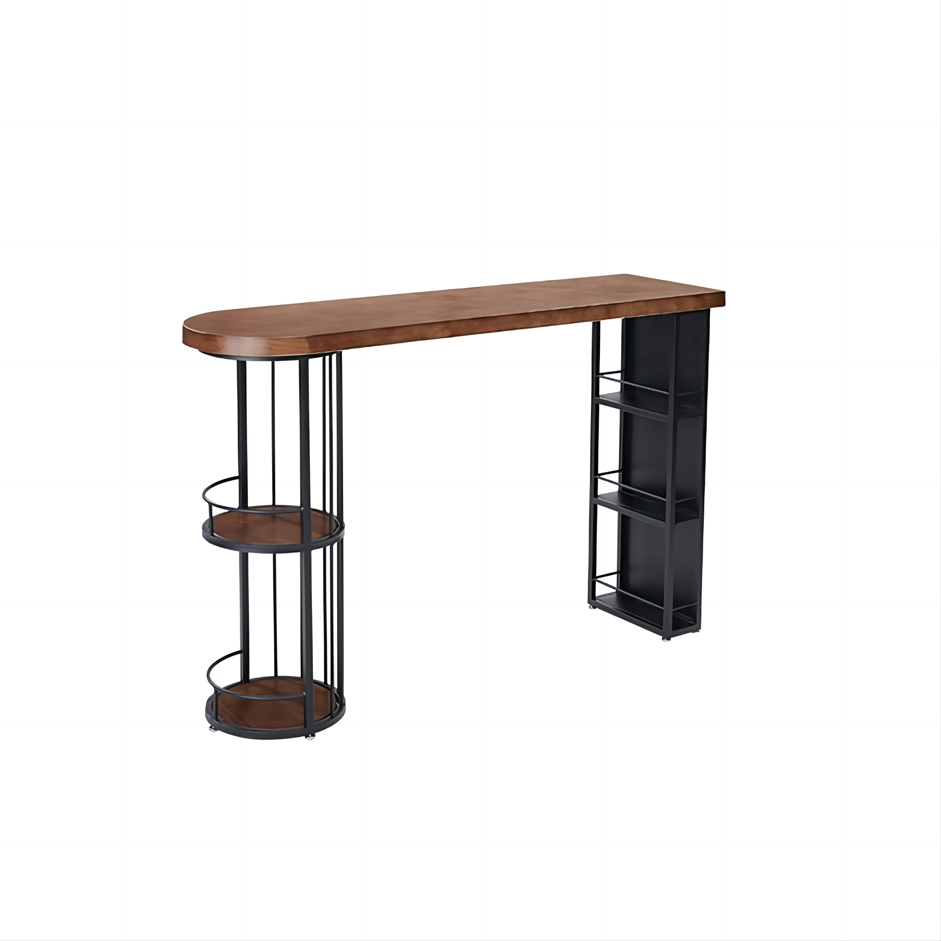 17 Stories 62.99"Modern Minimalist Solid Wood Bar Counter" | Wayfair