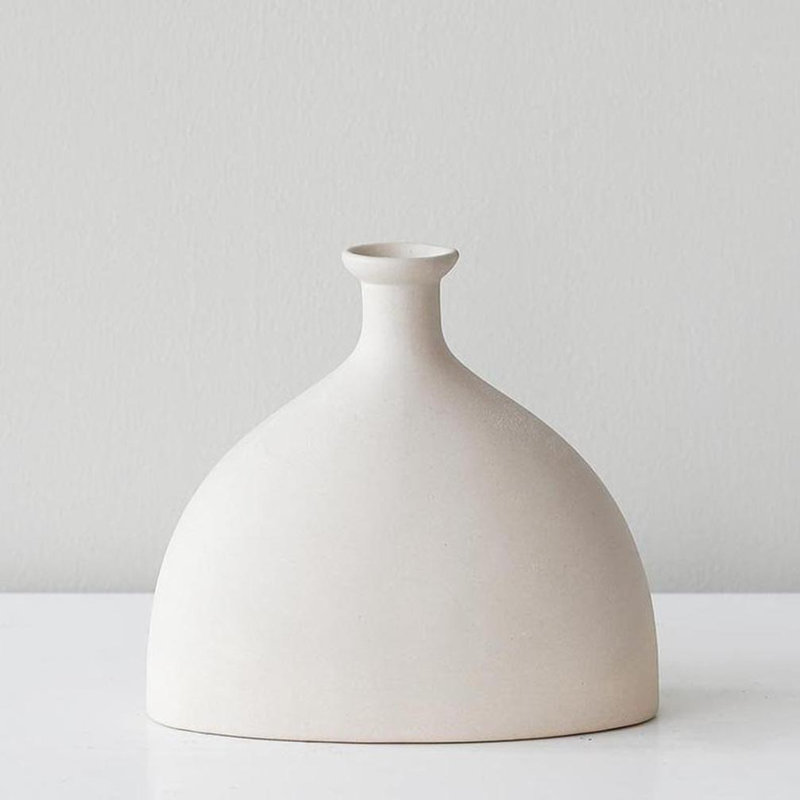 AllModern Revere Ceramic Minimalist Vase, Minimalist Bisque, Handmade ...