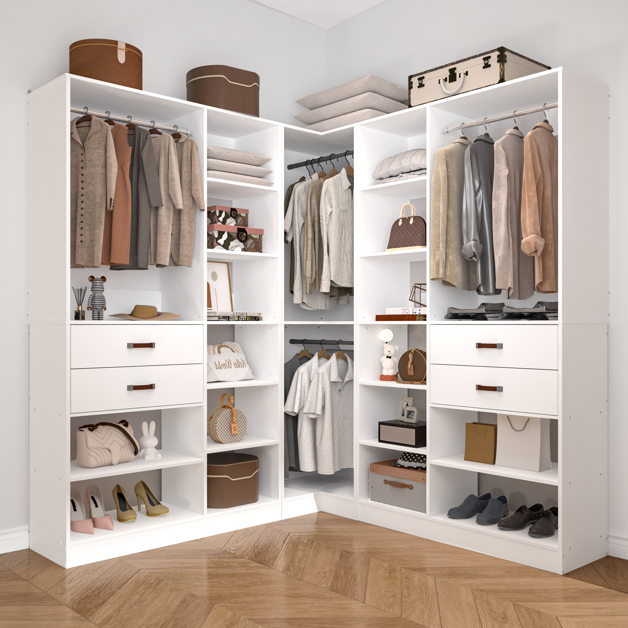 Ivy Bronx Sherissa 40'' W Freestanding Closet System & Reviews | Wayfair