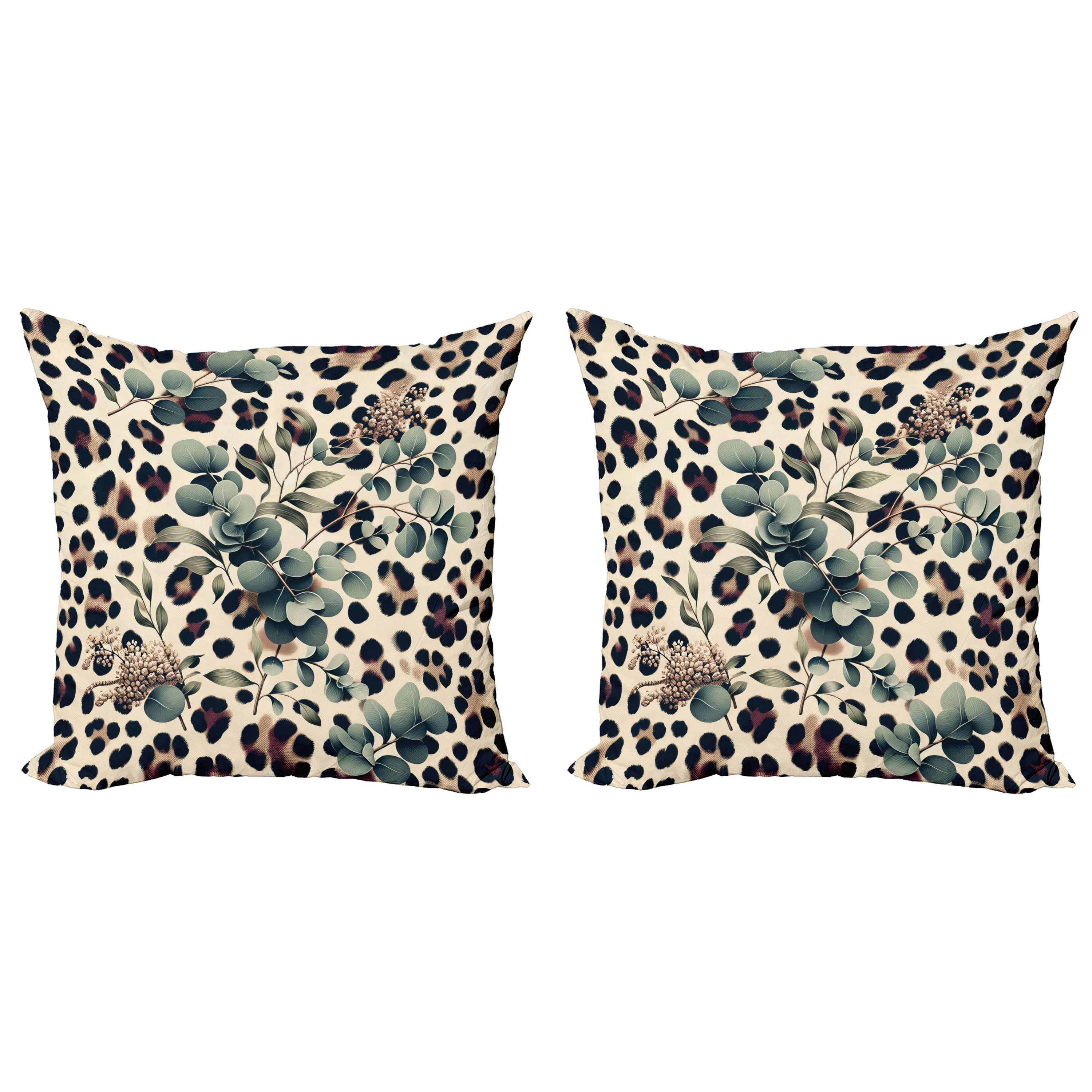 Ambesonne 429943_Ambesonne Leopard Print Throw Pillow Cover 2Pack Bold ...