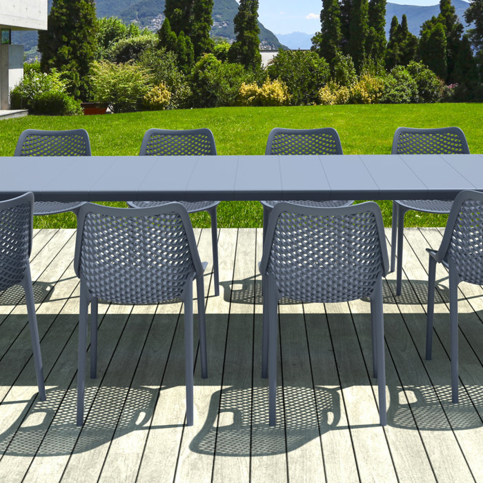 AllModern Farrah 10 - Person Rectangular Extendable Outdoor Dining Set ...