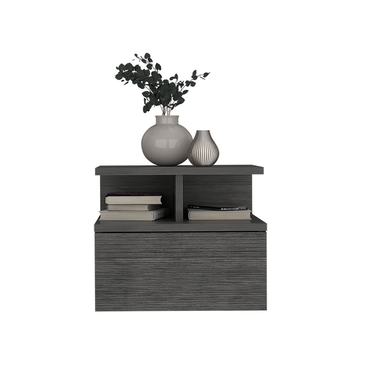 Lipoton Table de chevet flottante H 12 po, murale avec tiroir simple et ...