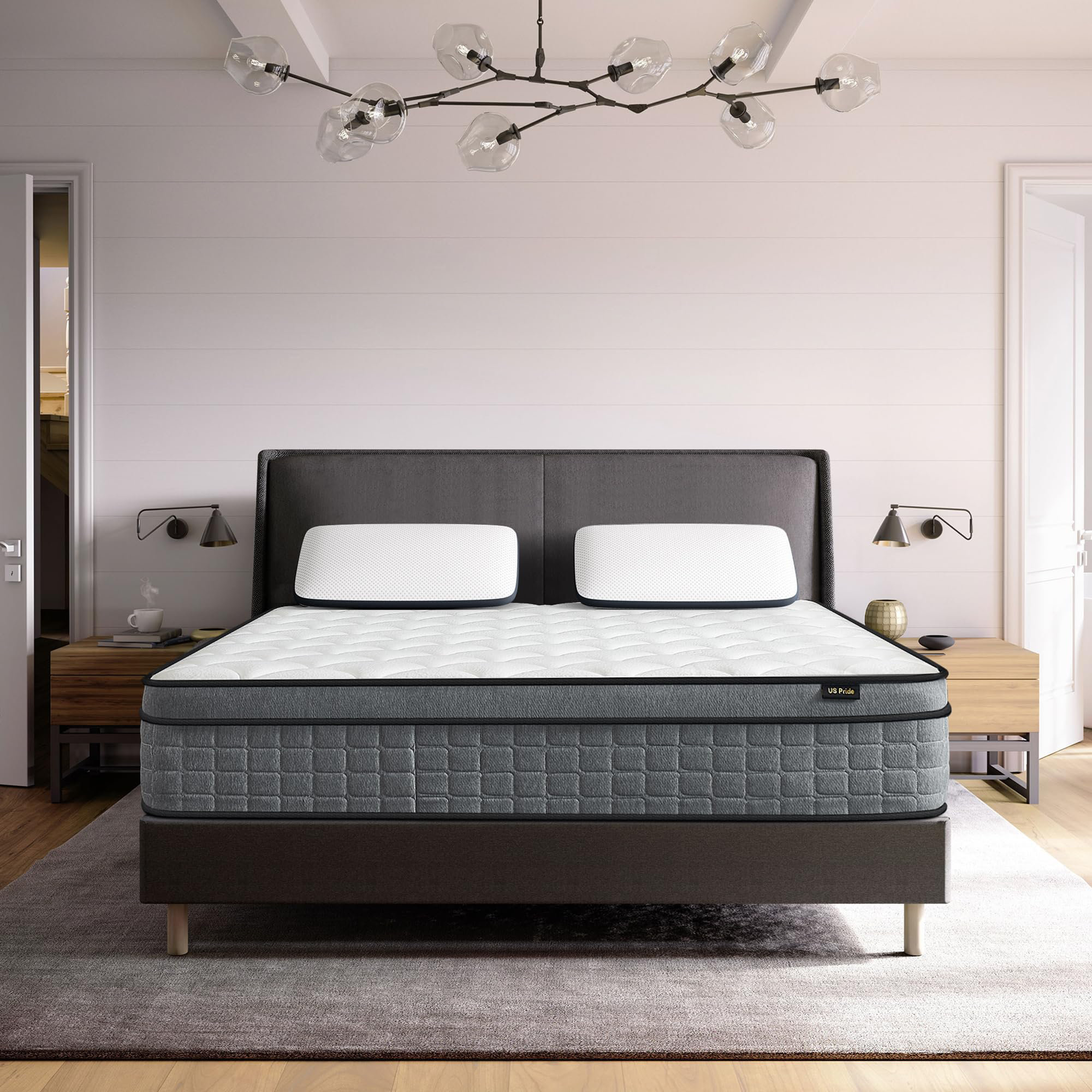 Alwyn Home 12" Hybrid Mattress - Medium Firm Memory Foam & Pocket ...