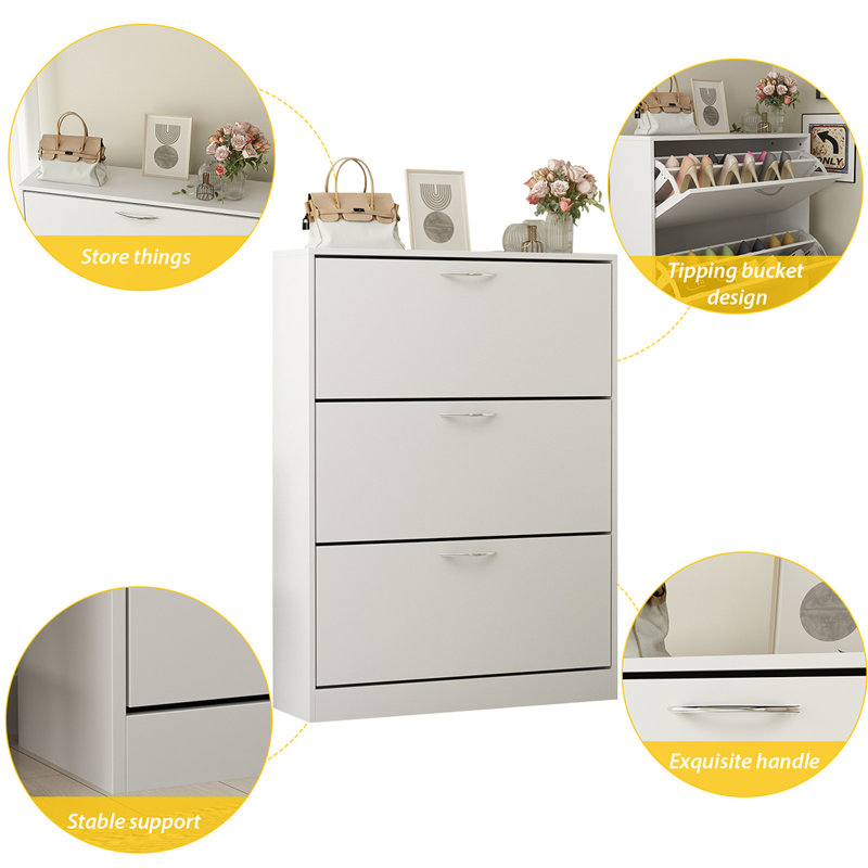 Wade Logan® 47.2'' H 18 Pair Shoe Storage Cabinet & Reviews | Wayfair