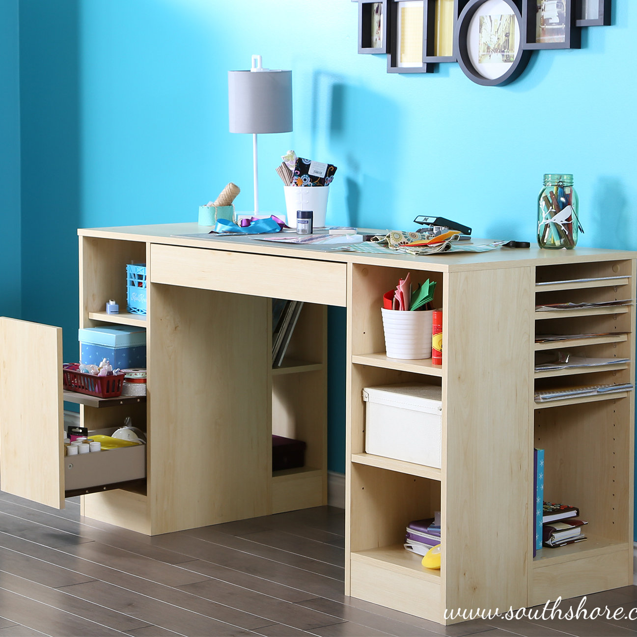 South Shore Crea 53.5" x 23.6" Craft Table & Reviews | Wayfair