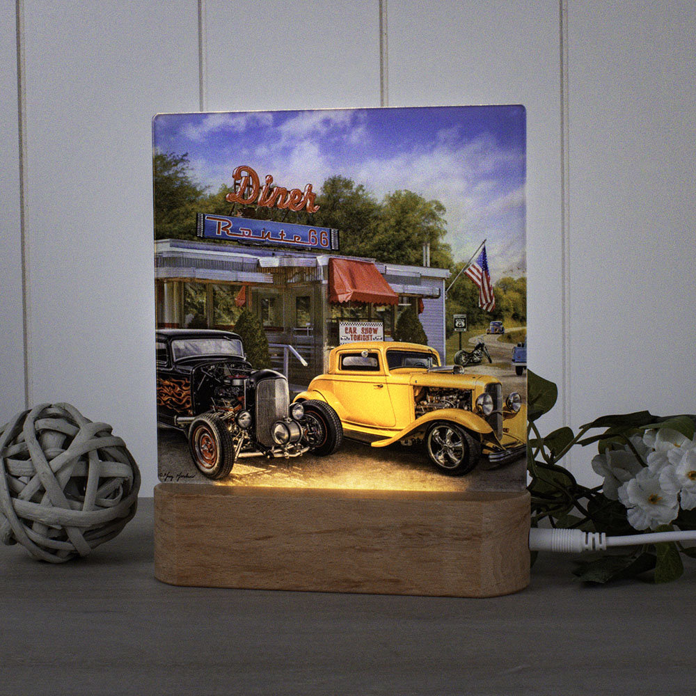 Glow Decor Hot Rod Diner Night Light | Wayfair