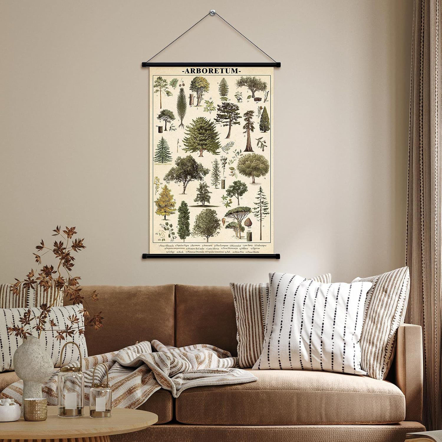 AMIPOR Vintage Poster Wall Decor Rustic Hanging Wall Art Illustrative ...