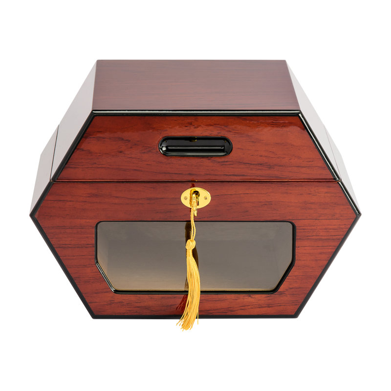 Ebern Designs Bercume Cuban Wheel Cigar Humidor - Classic Design - 50 ...