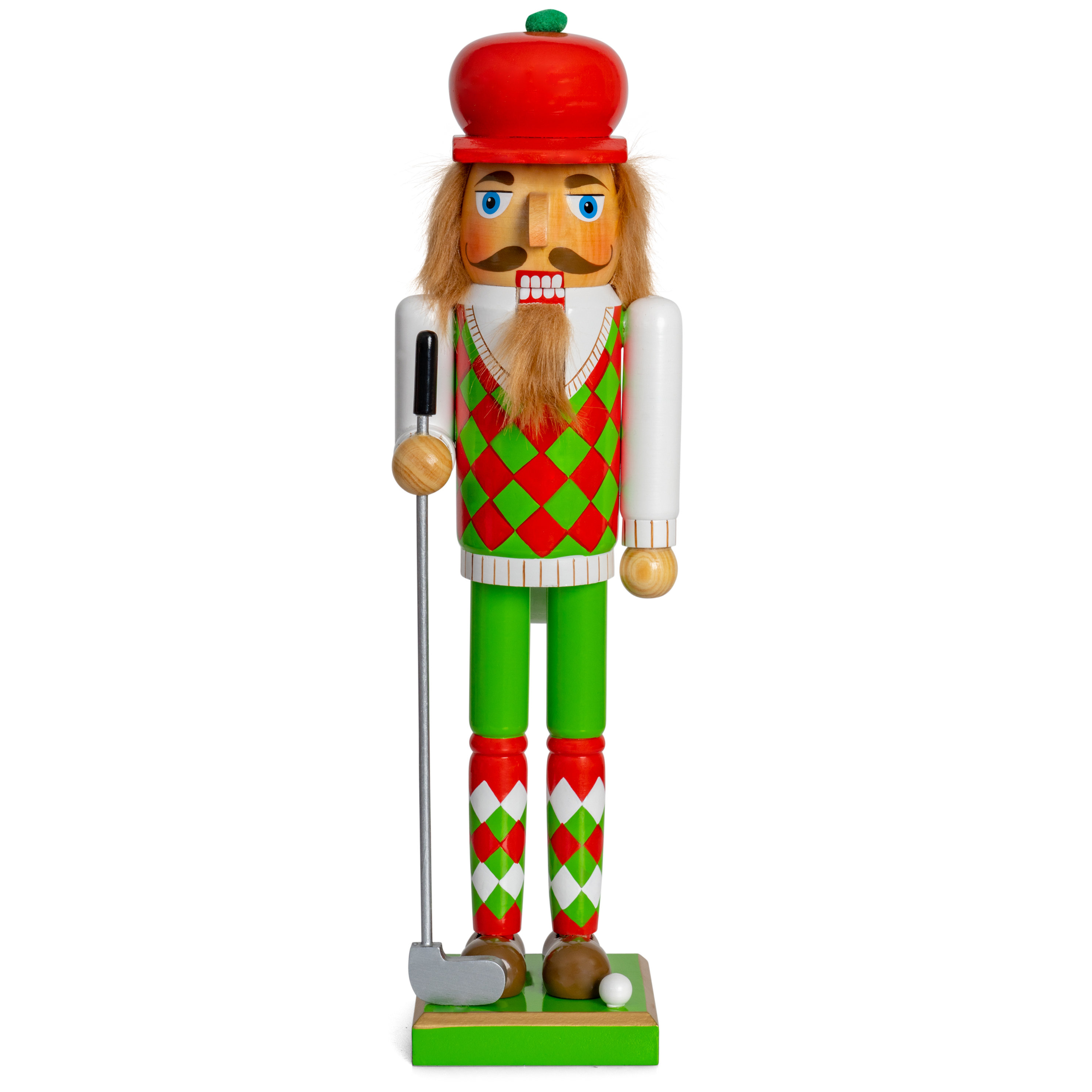 The Holiday Aisle® Golf Player Christmas Nutcracker – Red And Green ...