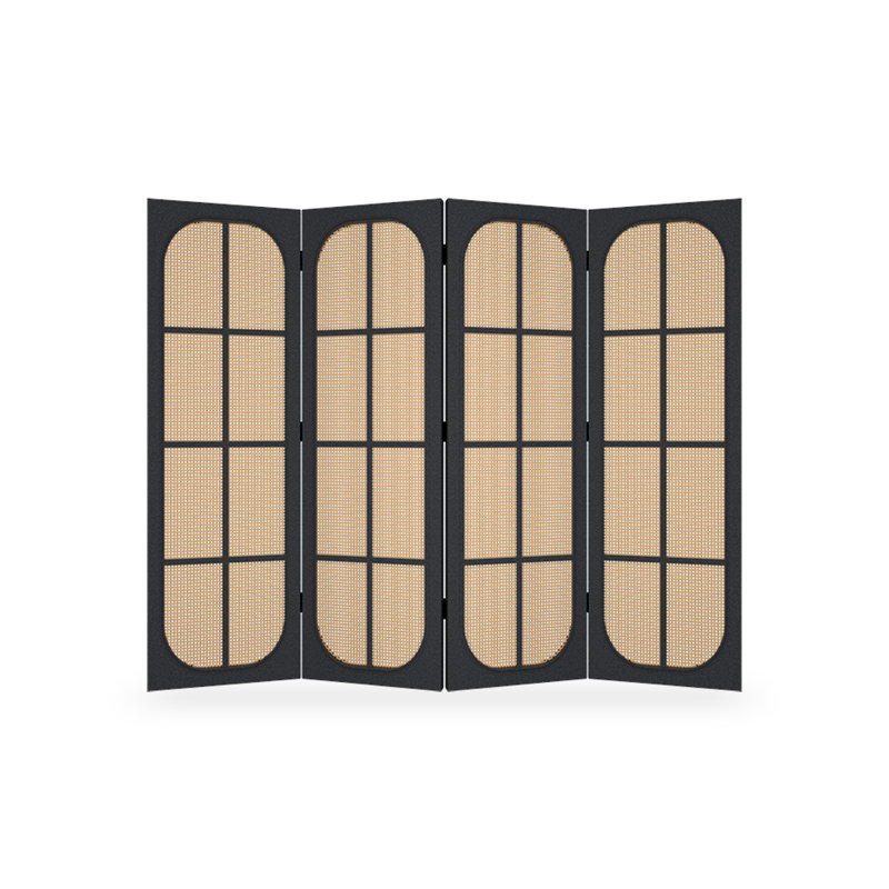 abodeappeal 78.74" Black; Brown Rectangular Solid Wood Room Dividers ...