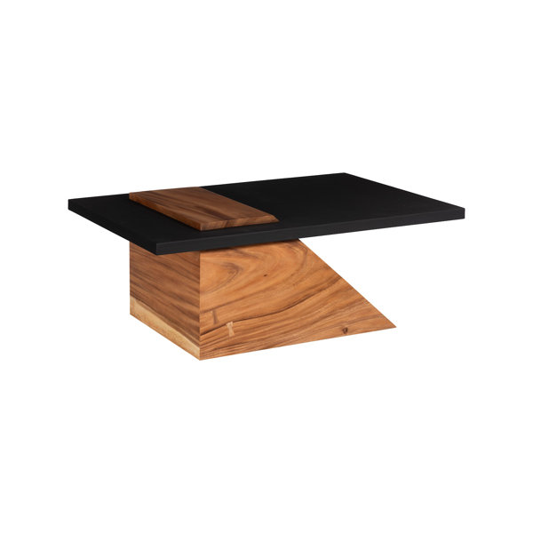 Phillips Collection Slant Coffee Table, Natural/Black | Wayfair