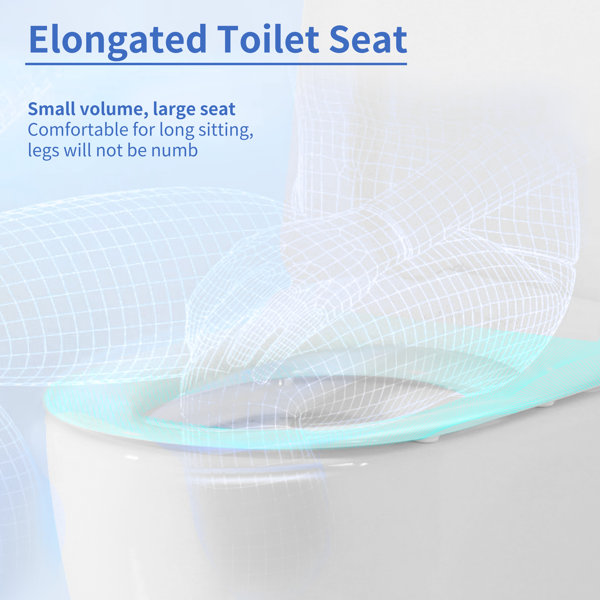 KDK HOME 1.26 Gallons GPF Elongated Comfort Height Floor Mounted One ...