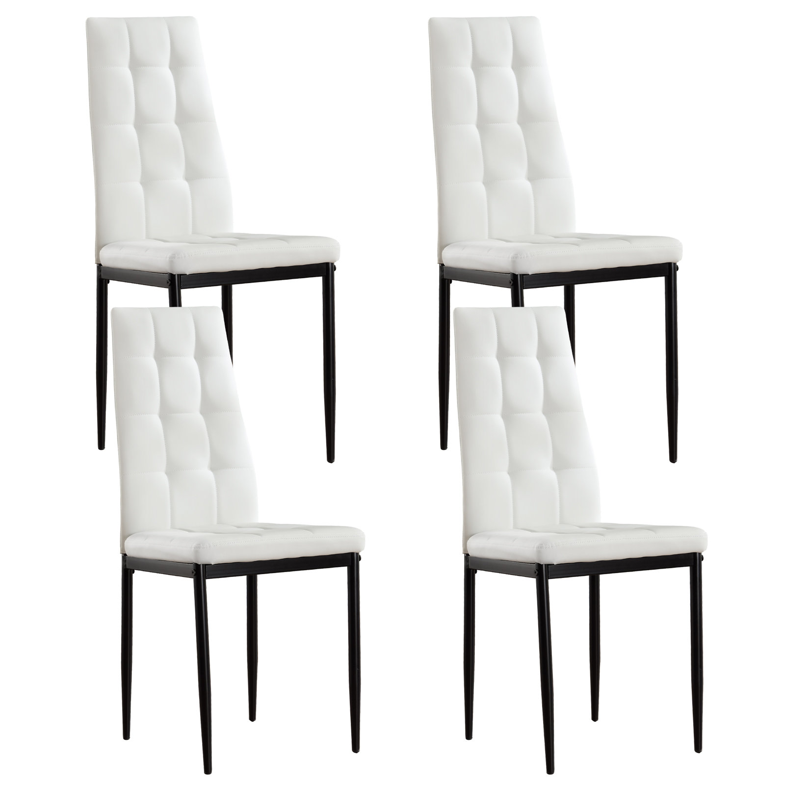 Ebern Designs Modern Dining Chairs Set Of 2 , High Back Side Chairs ...