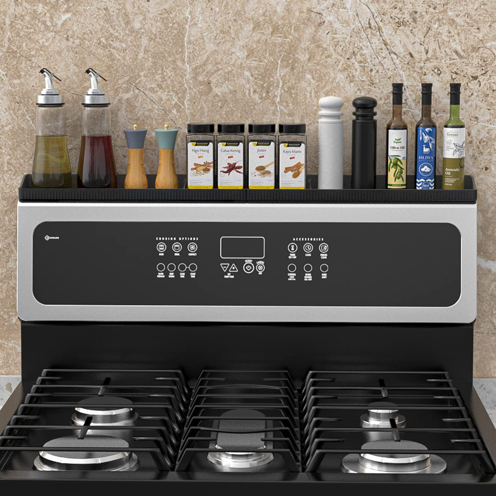Latitude Run® 30 Inch Silicone Stove Top Shelf Magnetic For Kitchen ...