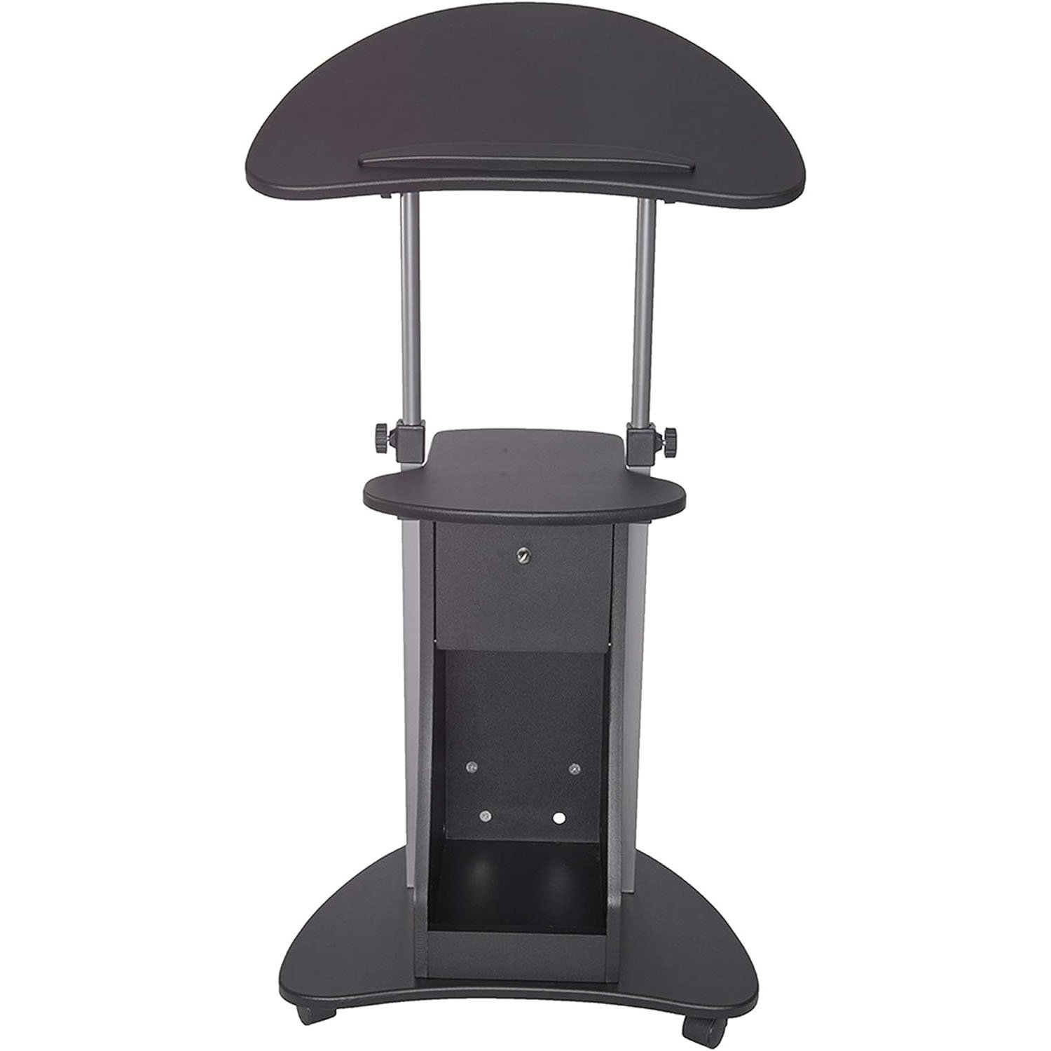 Latitude Run® Sit-To-Stand Mobile Medical Laptop Computer Cart, Black ...