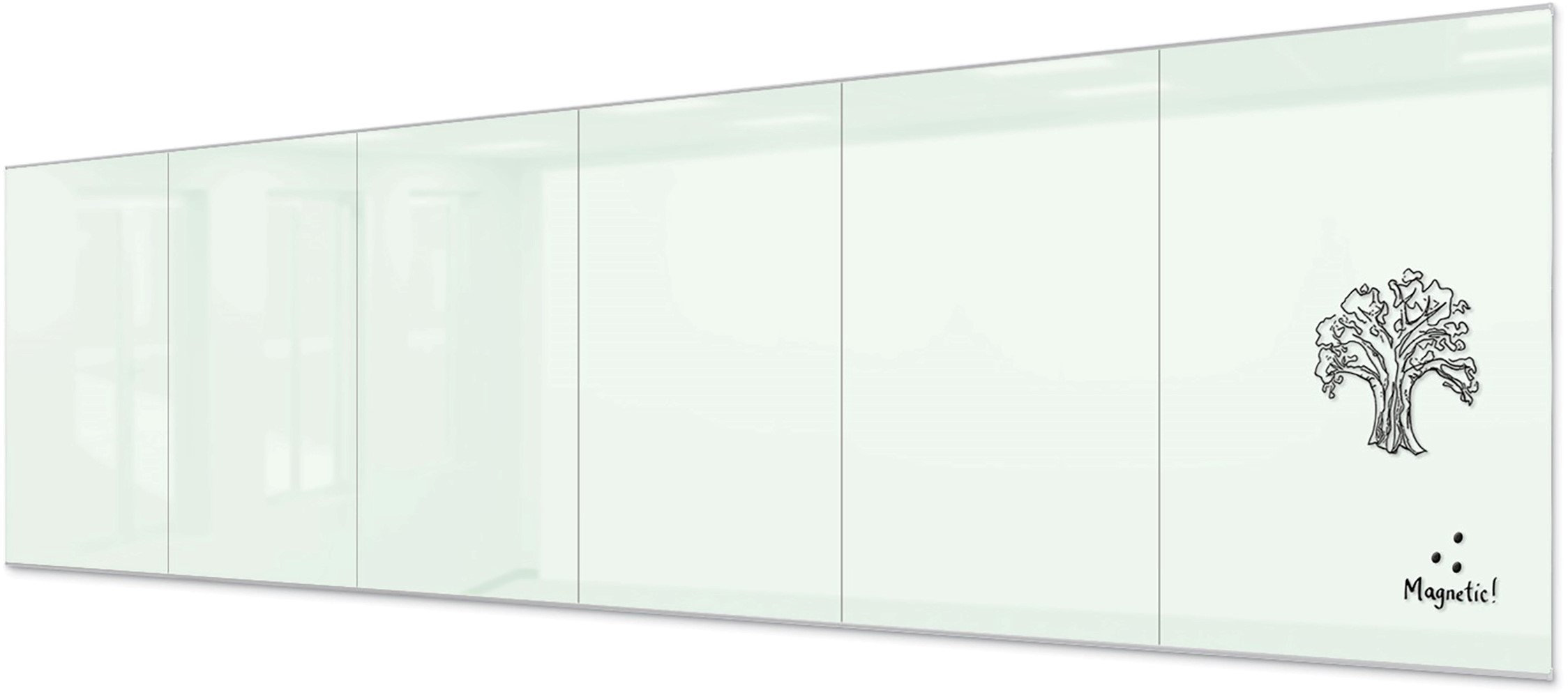 MooreCo Unity Wall Mounted Magnetic Glass Board - Wayfair Canada