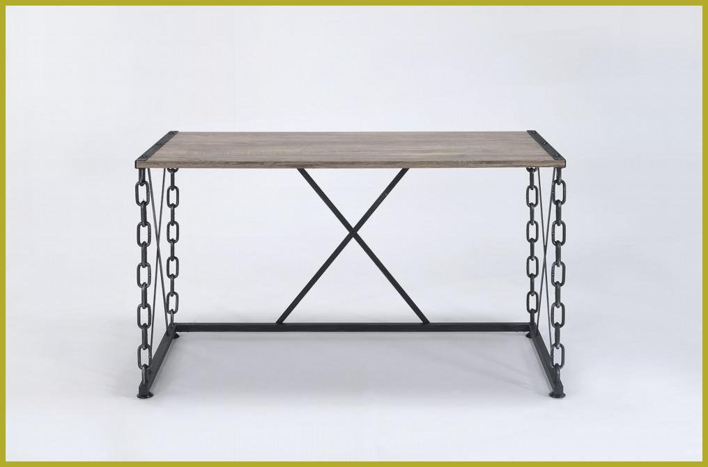 Latitude Run® Rustic Oak & Antique Black Rectangular Coffee Table for ...