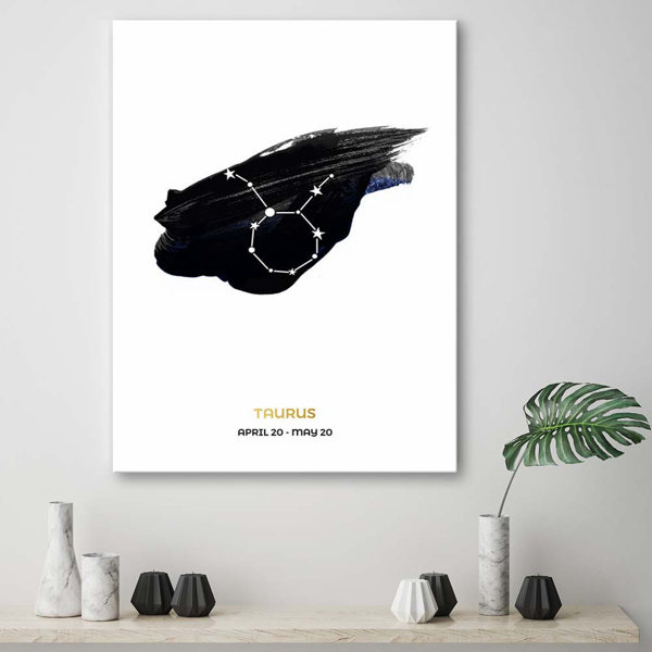 Happy Larry Leinwandbild Star Sign Taurus | Wayfair.de