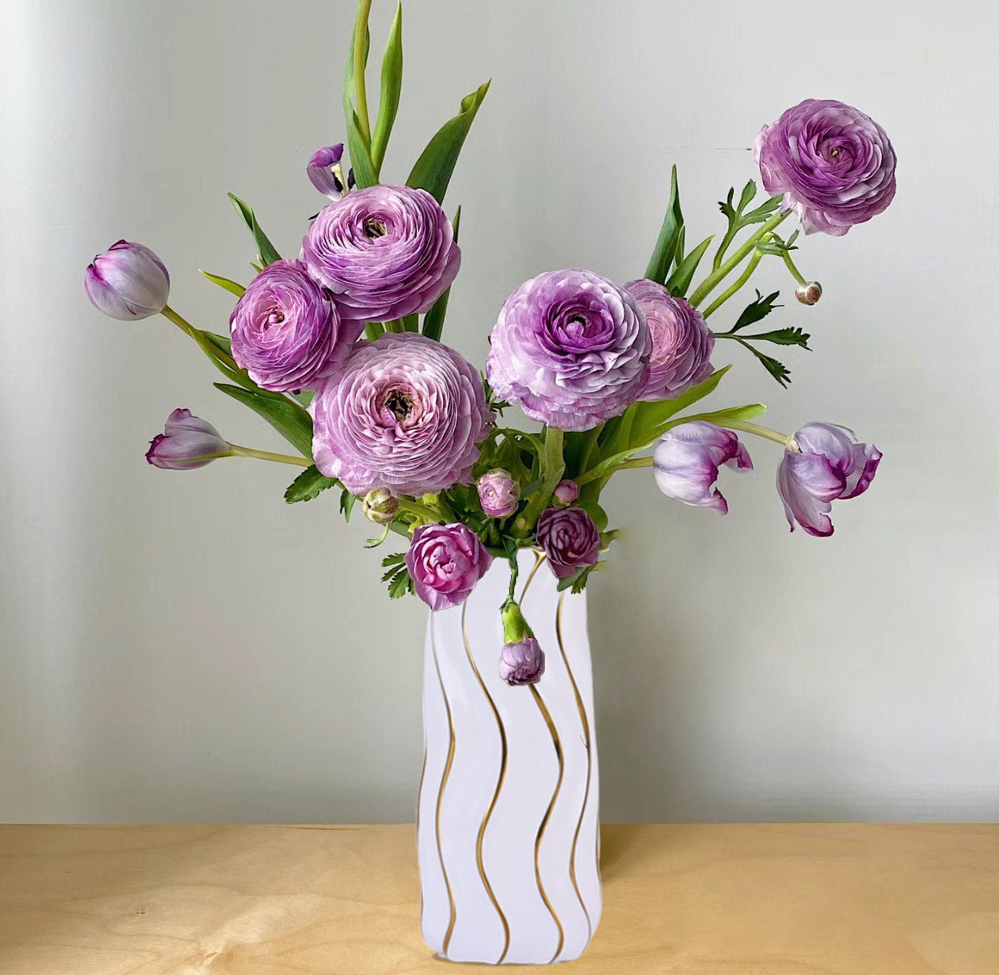 Mercer41 Ceramic Vase, Minimalist Flower Vase, Boho Decorative Vase For ...