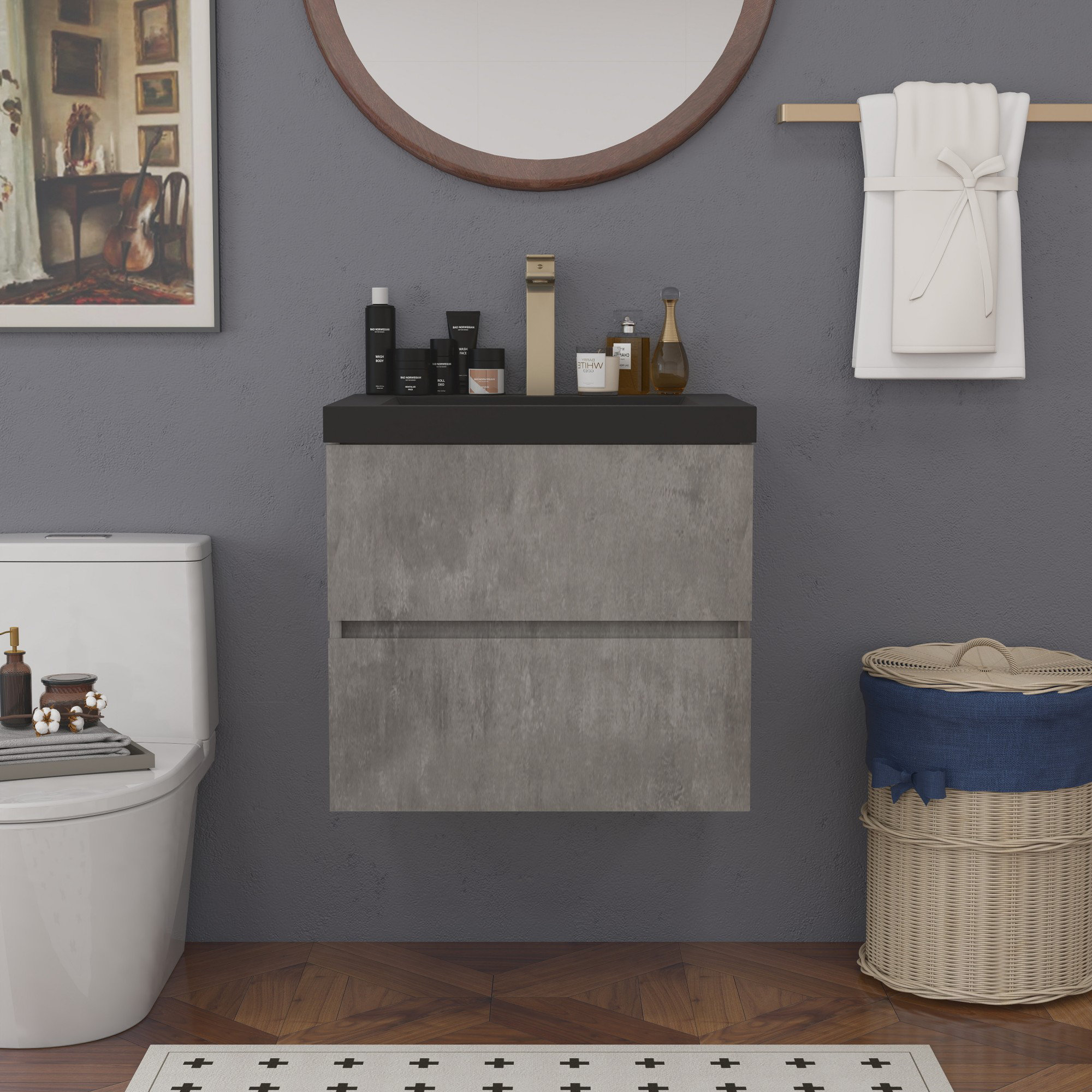Latitude Run® Bathroom Vanity with Resin Basin | Wayfair