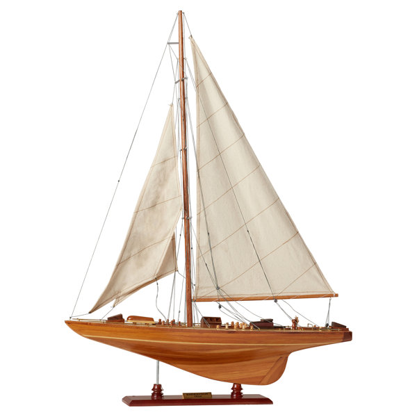 Breakwater Bay Handmade Small Endeavour Model Boat & Reviews | Wayfair