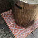 Union Rustic Theroux Geometric Orange Indoor / Outdoor Area Rug ...