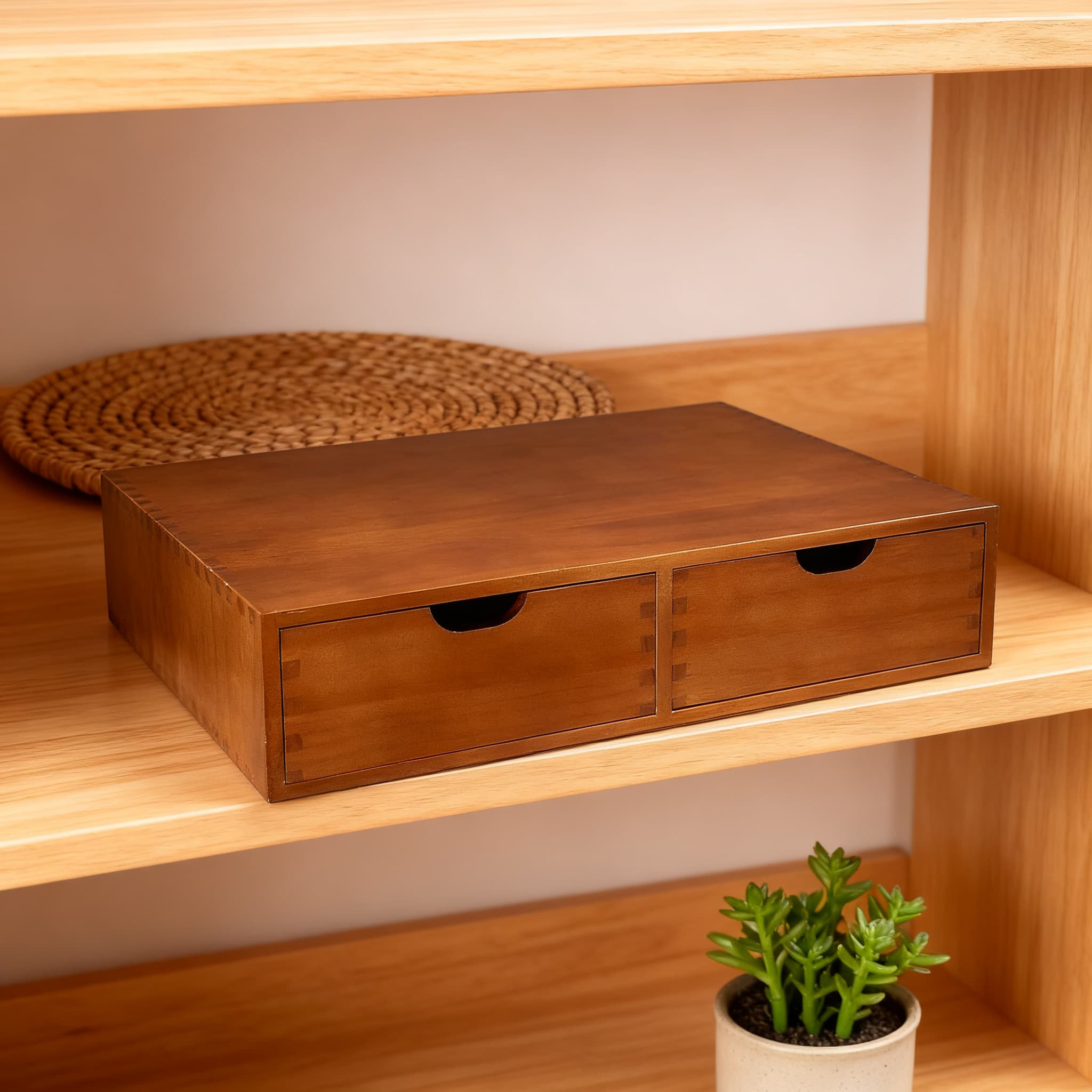 caimen Wooden Coffee Pod Drawer Organizer With 100 Stirrers, Multi ...