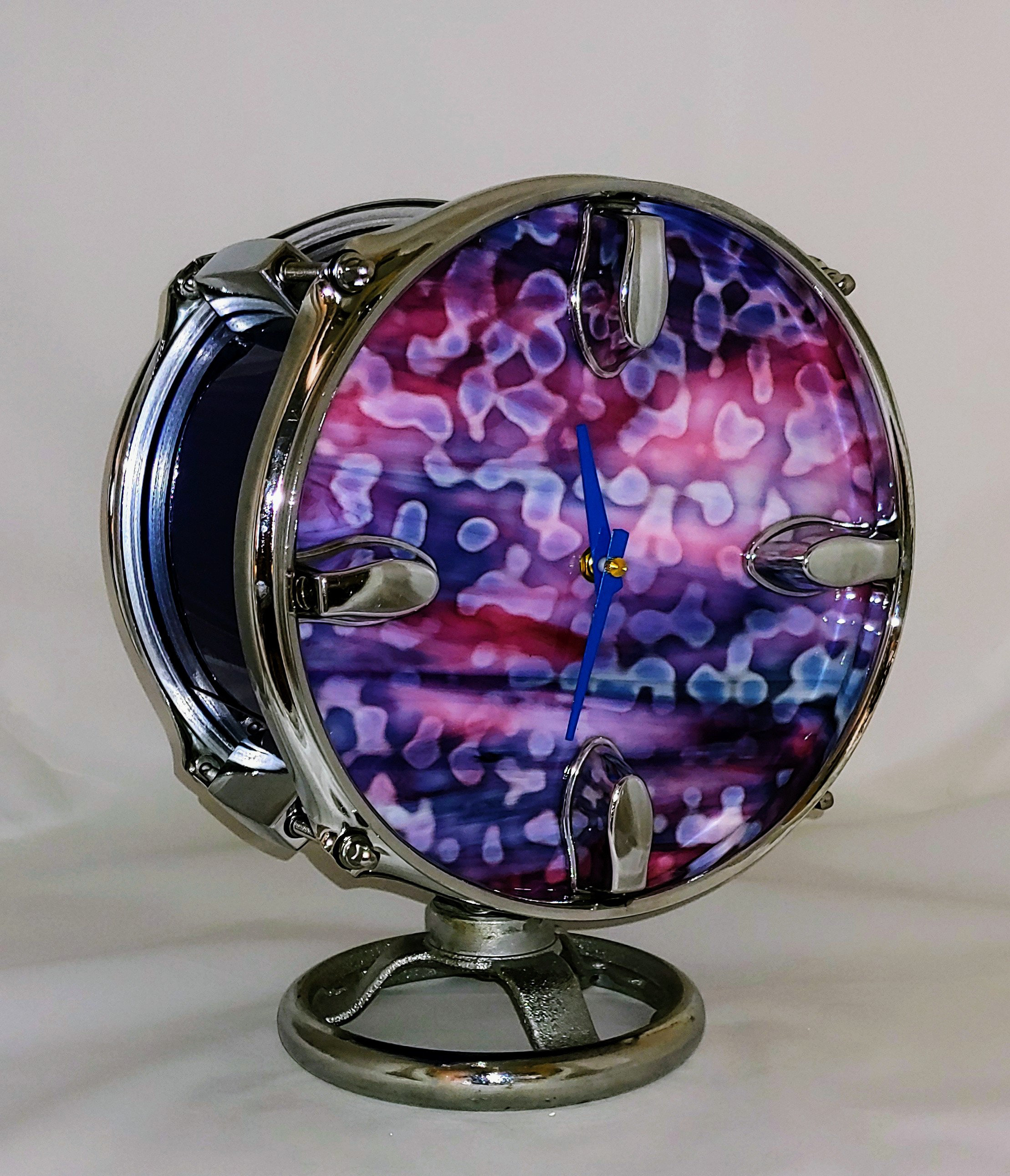 Rocking The Clock Shelf Drum Clock Art Glass Face - Wayfair Canada
