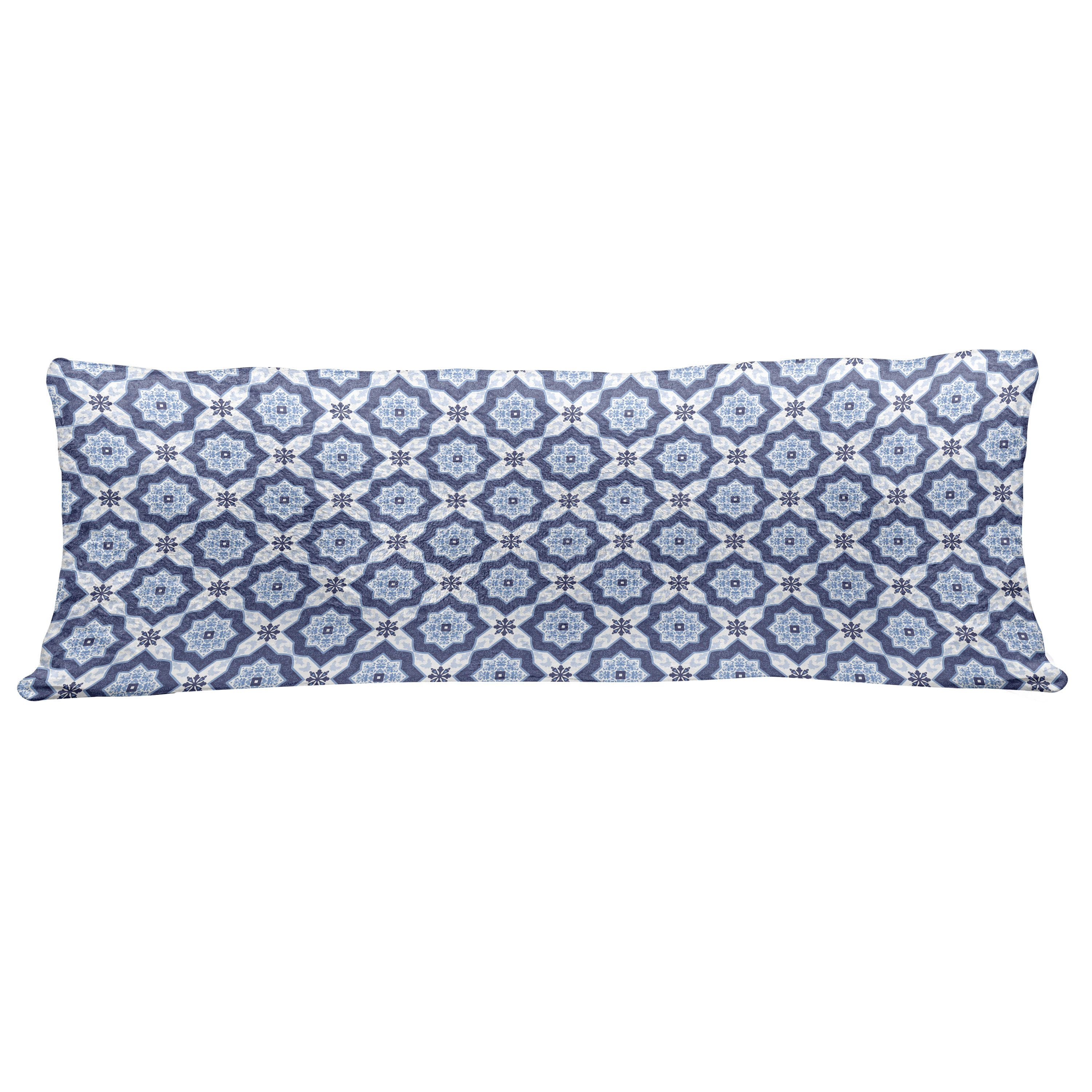 Ambesonne Indigo Fluffy Body Pillow Case Cover With Zipper, Oriental ...