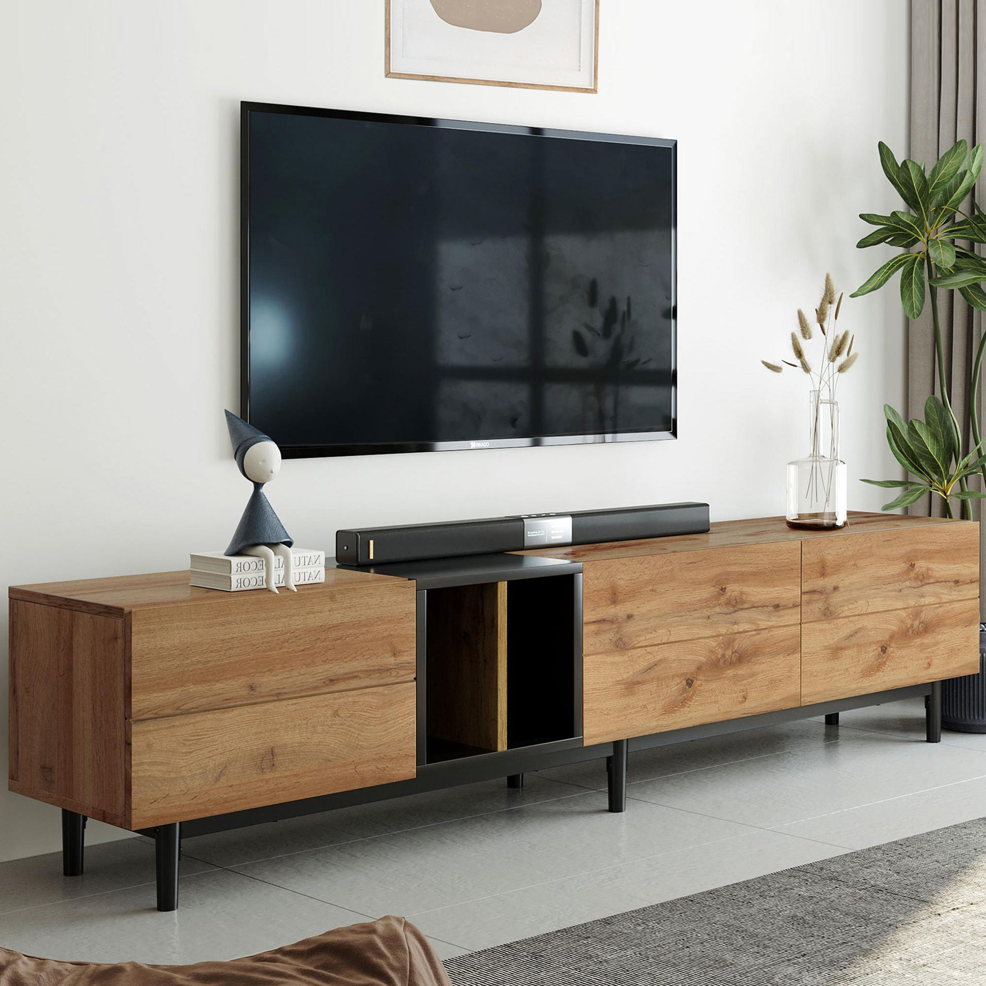 George Oliver Lanora 76.8'' Media Console | Wayfair